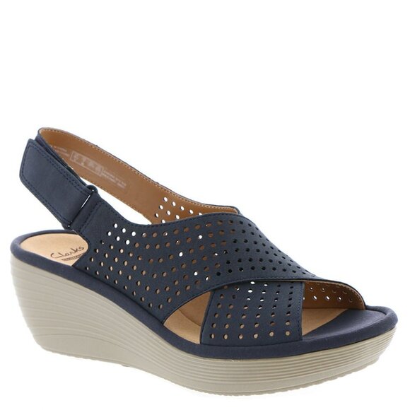 Clarks | Shoes | Clarks Collection Sz 75 Reedly Blue Suede Leather ...